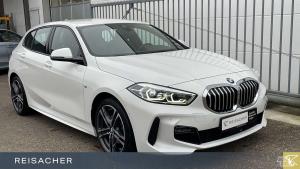 White BMW 118 2023 in Kaunas, with an engine capacity of 1.50 L and mileage of 27 thousand km for 29552 €, photo  on AUTOMOTO.COM.LV