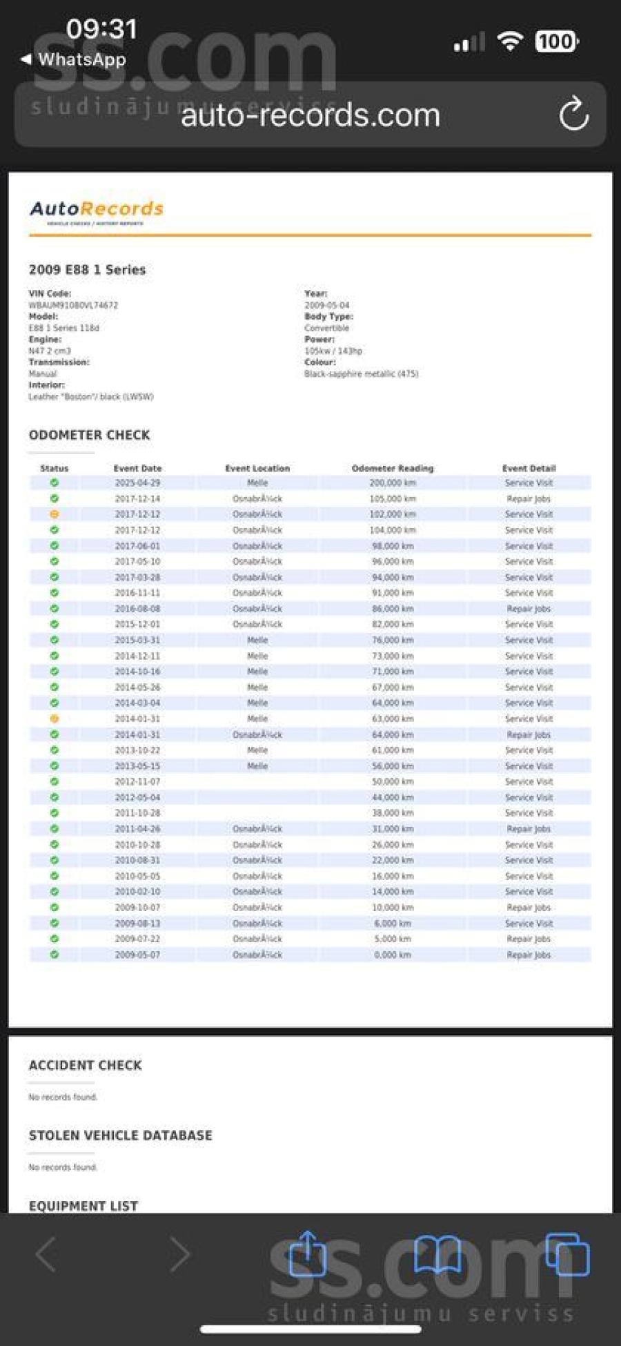 Melns BMW 120 2009 Jelgava, ar dzinēja tilpumu 2.00 L un nobraukumu 201 tūkst. km par 7500 €, foto 23 vietnē AUTOMOTO.COM.LV