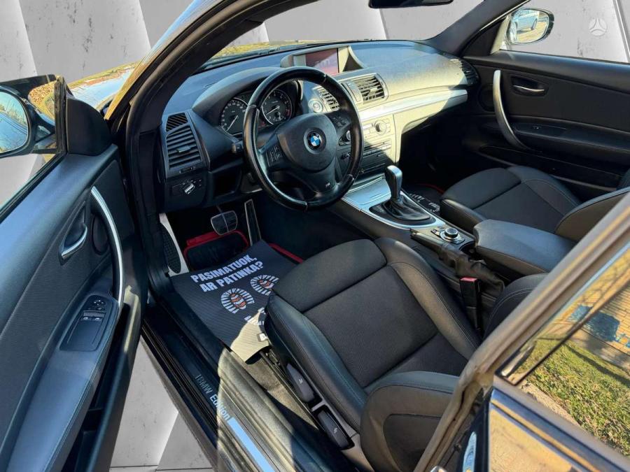 Black BMW 120 2013 in Kaunas, with an engine capacity of 2.00 L and mileage of 214 thousand km for 7250 €, photo 12 on AUTOMOTO.COM.LV