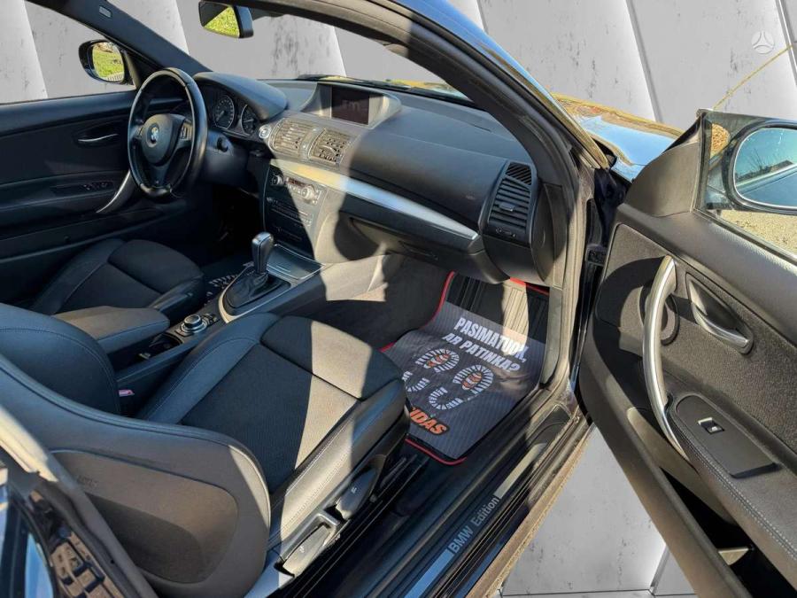 Black BMW 120 2013 in Kaunas, with an engine capacity of 2.00 L and mileage of 214 thousand km for 7250 €, photo 22 on AUTOMOTO.COM.LV