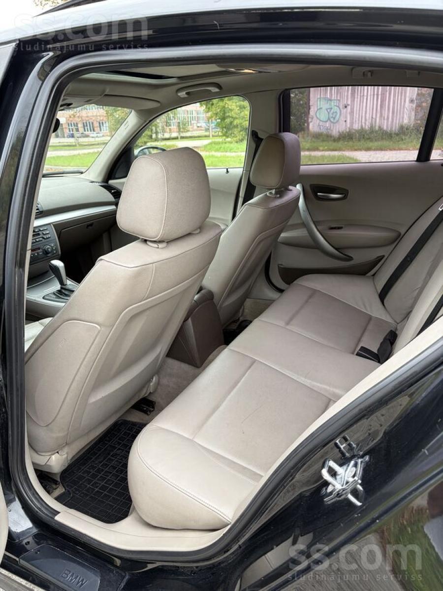 Black BMW 120 2005 in Jelgava, with an engine capacity of 2.00 L and mileage of 0 thousand km for 3150 €, photo 12 on AUTOMOTO.COM.LV
