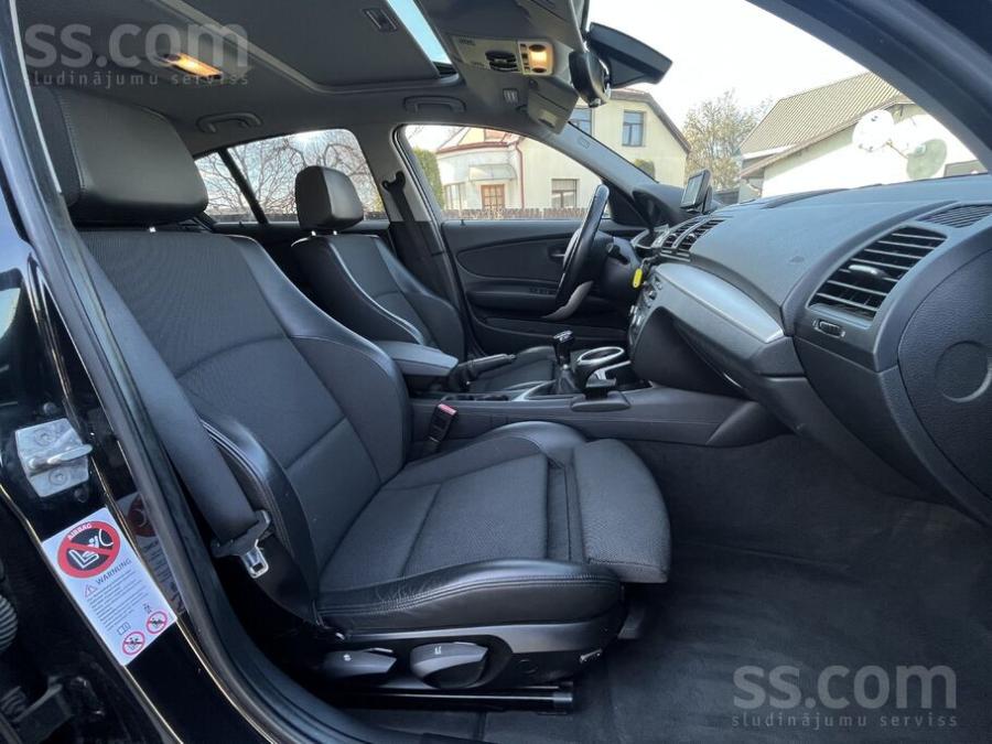 Black BMW 120 2009 in Riga, with an engine capacity of 2.00 L and mileage of 0 thousand km for 4490 €, photo 15 on AUTOMOTO.COM.LV