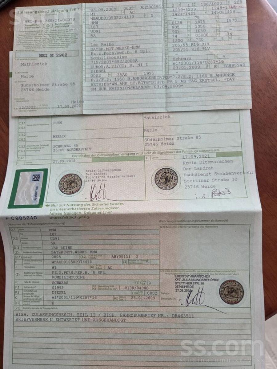 Черный БМВ 120 2009 в Бауска, объемом двигателя 2.00 л и пробегом 289 тыс. км за 4790 €, фото 27 на AUTOMOTO.COM.LV