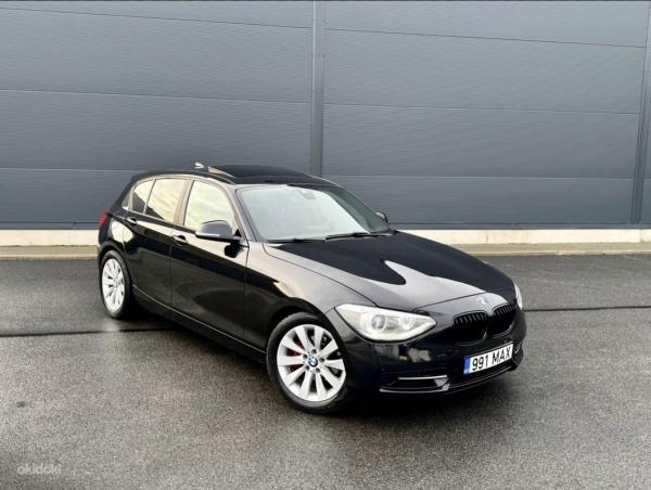 Black BMW 120 2014 in Tallinn, with an engine capacity of 2.00 L and mileage of 144 thousand km for 10500 €, photo 9 on AUTOMOTO.COM.LV