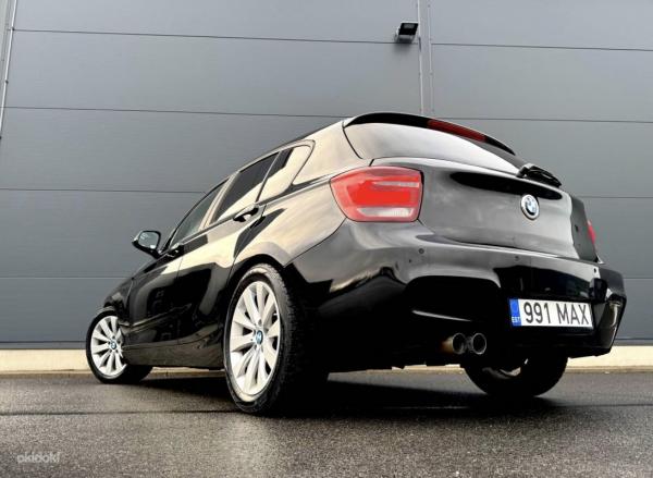 Black BMW 120 2014 in Tallinn, with an engine capacity of 2.00 L and mileage of 144 thousand km for 10500 €, photo 10 on AUTOMOTO.COM.LV