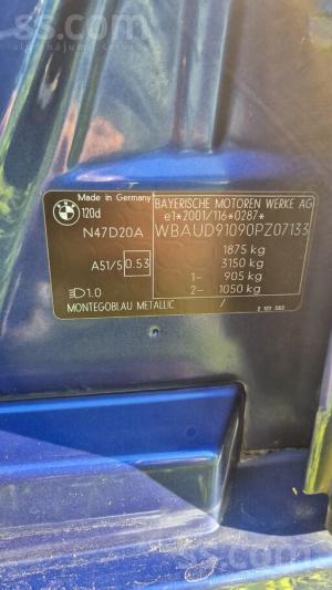 Zils BMW 120 2007 Valmiera, ar dzinēja tilpumu 2.00 L un nobraukumu 400 tūkst. km par 3050 €, foto 8 vietnē AUTOMOTO.COM.LV