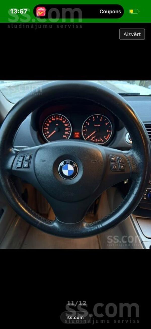 Grey BMW 120 2004 in Riga, with an engine capacity of 2.00 L and mileage of 225 thousand km for 2200 €, photo 7 on AUTOMOTO.COM.LV