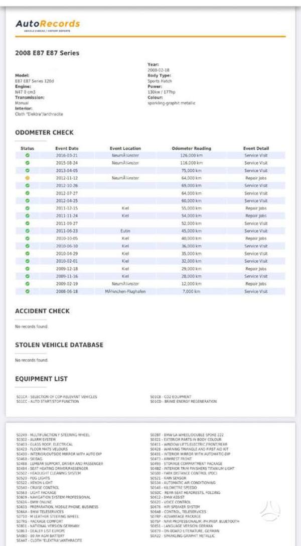 Серый БМВ 120 2008 в Каунас, объемом двигателя 2.00 л и пробегом 252 тыс. км за 2850 €, фото 10 на AUTOMOTO.COM.LV