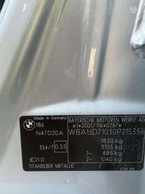 Pelēks BMW 120 2008 Viļņa, ar dzinēja tilpumu 2.00 L un nobraukumu 250 tūkst. km par 2450 €, foto 45 vietnē AUTOMOTO.COM.LV