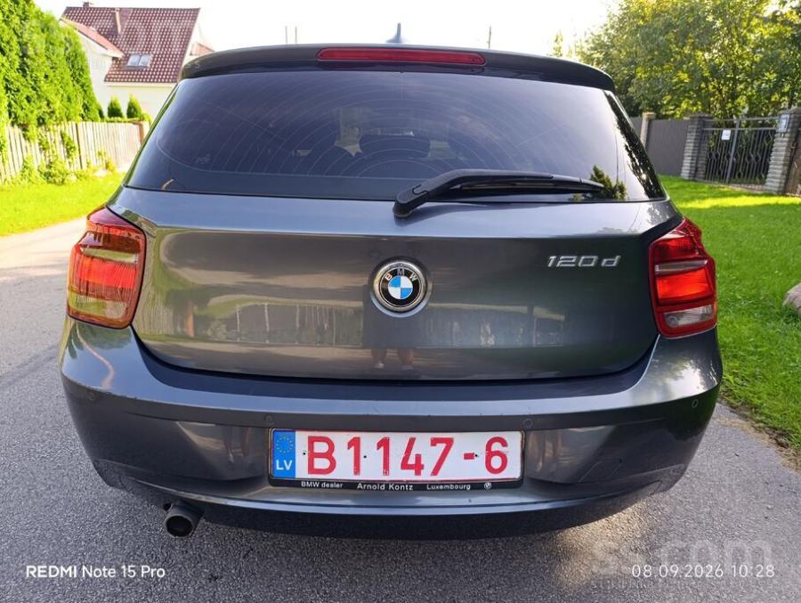Pelēks BMW 120 2013 Rīga, ar dzinēja tilpumu 2.00 L un nobraukumu 200 tūkst. km par 6290 €, foto 5 vietnē AUTOMOTO.COM.LV