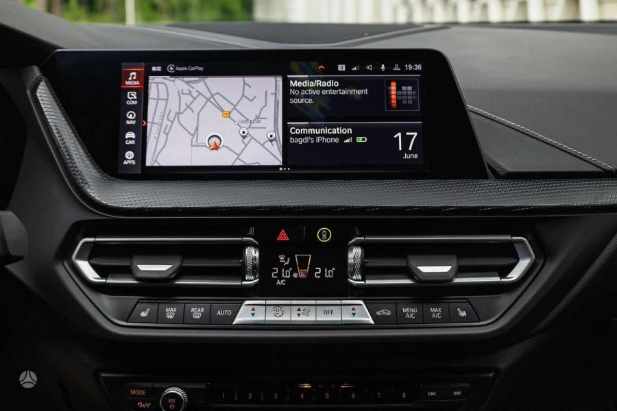 Grey BMW 120 2021 in Vilnius, with an engine capacity of 2.00 L and mileage of 117 thousand km for 16500 €, photo 15 on AUTOMOTO.COM.LV