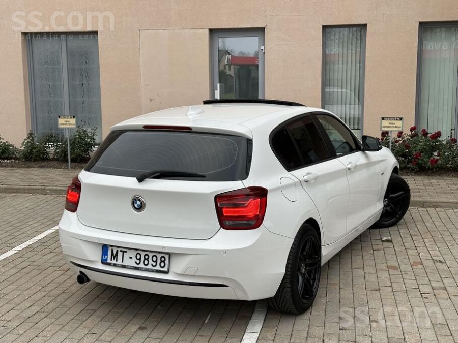 White BMW 120 2013 in Jelgava, with an engine capacity of 2.00 L and mileage of 214 thousand km for 9200 €, photo 4 on AUTOMOTO.COM.LV