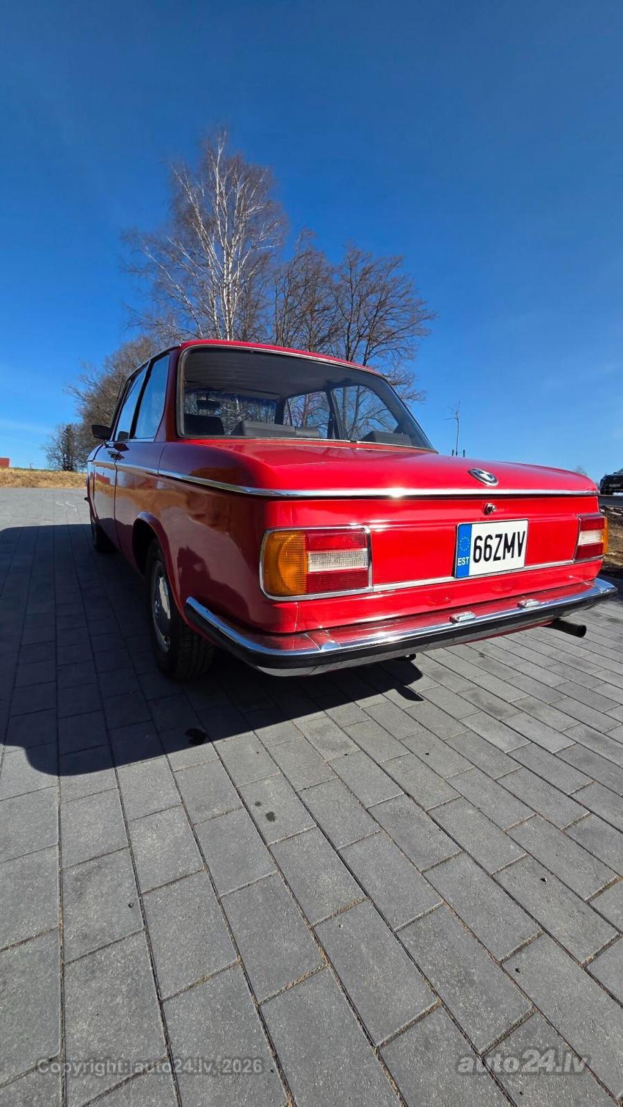 Red BMW 1602 1974 in Voru, with an engine capacity of 1.60 L and mileage of 0 thousand km for 8900 €, photo 6 on AUTOMOTO.COM.LV