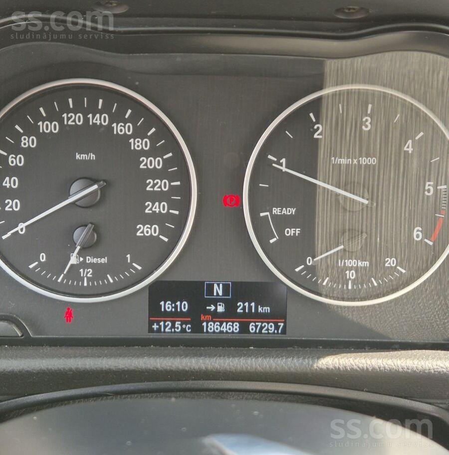 Blue BMW 216 2016 in Riga, with an engine capacity of 1.50 L and mileage of 186 thousand km for 8600 €, photo 13 on AUTOMOTO.COM.LV