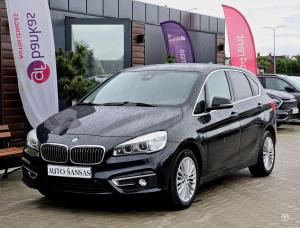 Melns BMW 218 Active Tourer 2015 Tauragė, ar dzinēja tilpumu 2.00 L un nobraukumu 184 tūkst. km par 9500 €, foto  vietnē AUTOMOTO.COM.LV