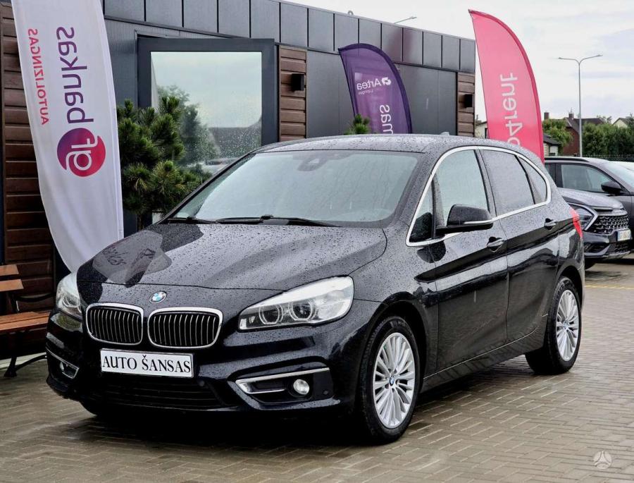 Melns BMW 218 Active Tourer 2015 Tauragė, ar dzinēja tilpumu 2.00 L un nobraukumu 184 tūkst. km par 9500 €, foto 1 vietnē AUTOMOTO.COM.LV