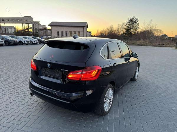 Black BMW 218 Active Tourer 2016 in Telschi, with an engine capacity of 2.00 L and mileage of 225 thousand km for 8700 €, photo 7 on AUTOMOTO.COM.LV