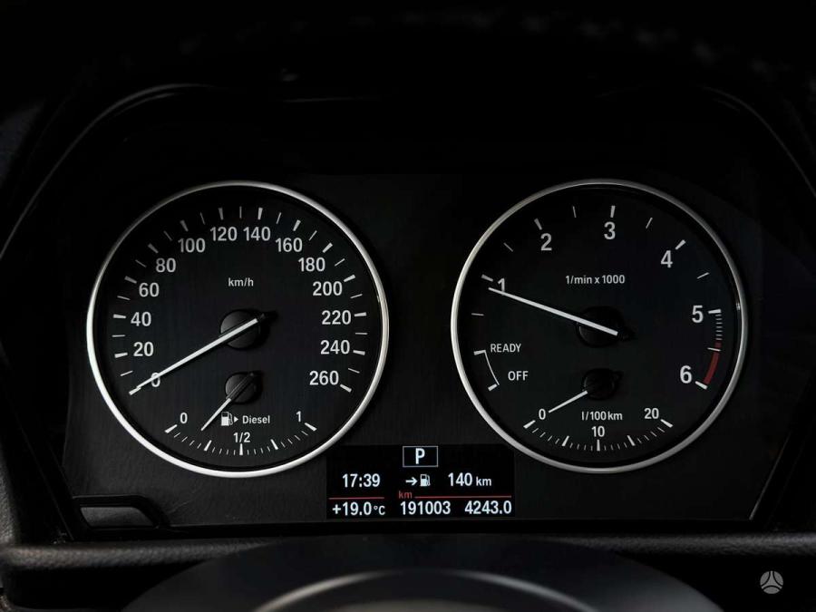 Black BMW 218 Active Tourer 2017 in Vilnius, with an engine capacity of 2.00 L and mileage of 191 thousand km for 9790 €, photo 27 on AUTOMOTO.COM.LV