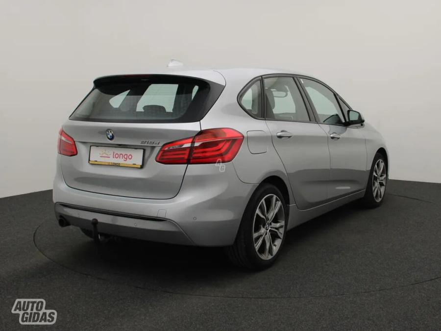 Grey BMW 218 Active Tourer 2014 in Vilnius, with an engine capacity of 2.00 L and mileage of 165 thousand km for 9699 €, photo 9 on AUTOMOTO.COM.LV