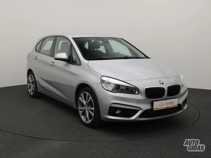 Grey BMW 218 Active Tourer 2014 in Vilnius, with an engine capacity of 2.00 L and mileage of 165 thousand km for 9699 €, photo 11 on AUTOMOTO.COM.LV