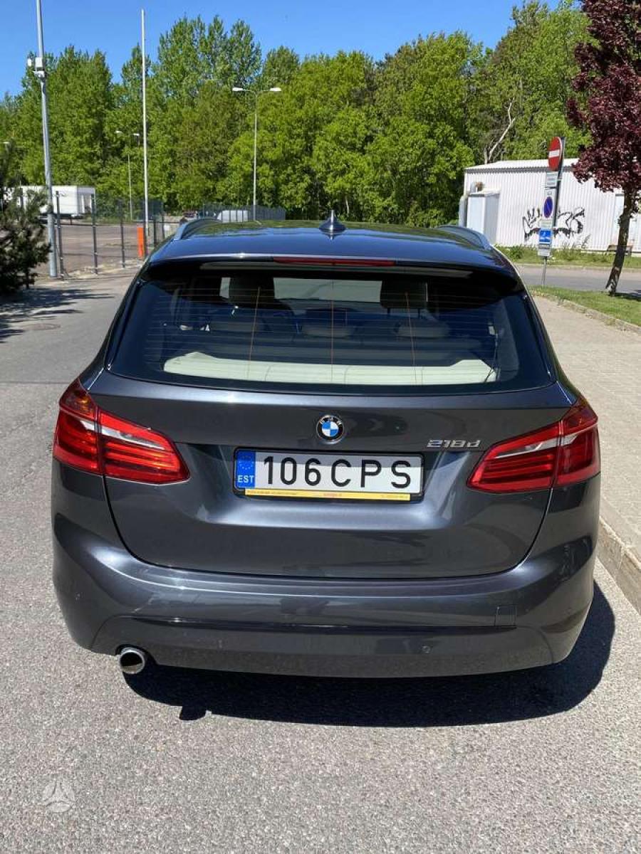 Pelēks BMW 218 Active Tourer 2016 Viļņa, ar dzinēja tilpumu 2.00 L un nobraukumu 210 tūkst. km par 10450 €, foto 8 vietnē AUTOMOTO.COM.LV
