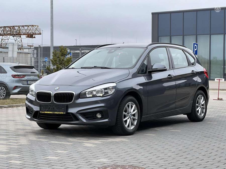 Pelēks BMW 218 Active Tourer 2016 Šauļi, ar dzinēja tilpumu 2.00 L un nobraukumu 218 tūkst. km par 7900 €, foto 3 vietnē AUTOMOTO.COM.LV