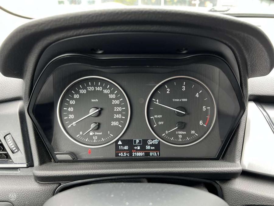 Pelēks BMW 218 Active Tourer 2016 Šauļi, ar dzinēja tilpumu 2.00 L un nobraukumu 218 tūkst. km par 7900 €, foto 14 vietnē AUTOMOTO.COM.LV