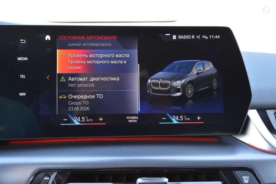 Grey BMW 218 Active Tourer 2023 in Vilnius, with an engine capacity of 1.50 L and mileage of 114 thousand km for 21900 €, photo 30 on AUTOMOTO.COM.LV