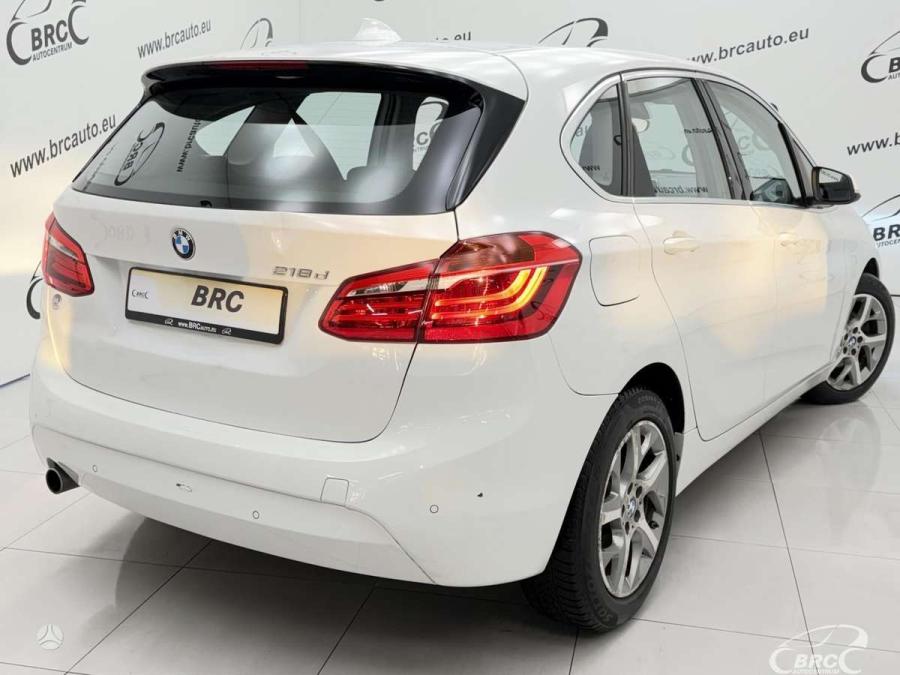 White BMW 218 Active Tourer 2016 in Vilnius, with an engine capacity of 2.00 L and mileage of 416 thousand km for 6800 €, photo 3 on AUTOMOTO.COM.LV