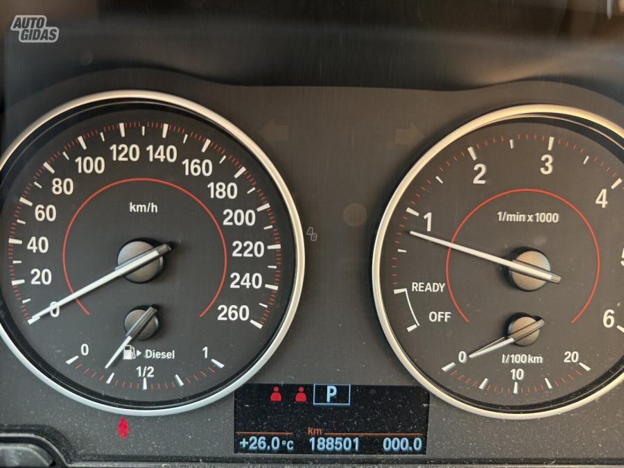 Black BMW 218 2015 in Vilnius, with an engine capacity of 2.00 L and mileage of 189 thousand km for 8450 €, photo 8 on AUTOMOTO.COM.LV