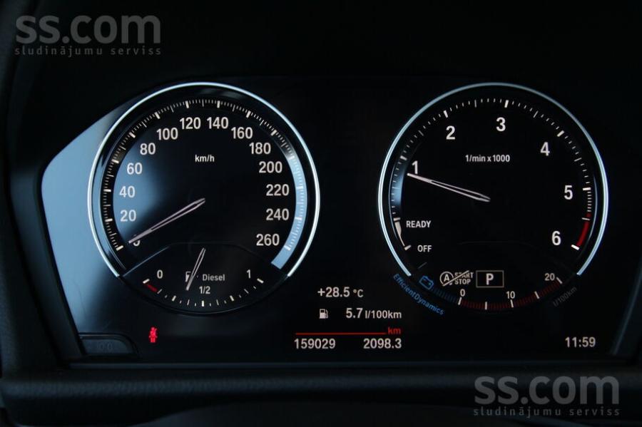 Black BMW 218 2018 in Riga, with an engine capacity of 2.00 L and mileage of 159 thousand km for 13900 €, photo 15 on AUTOMOTO.COM.LV