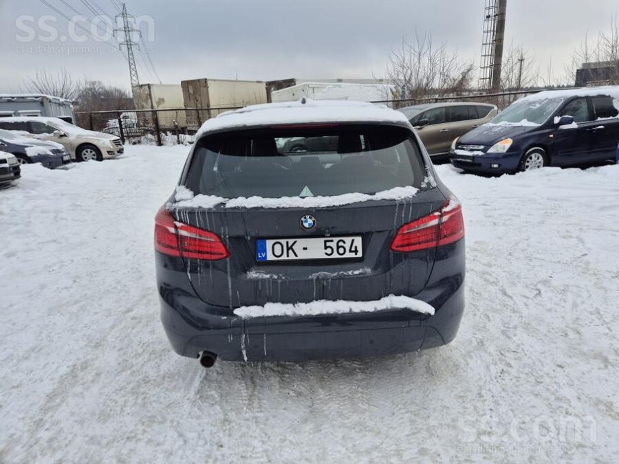 Black BMW 218 2015 in Riga, with an engine capacity of 2.00 L and mileage of 254 thousand km for 8990 €, photo 6 on AUTOMOTO.COM.LV
