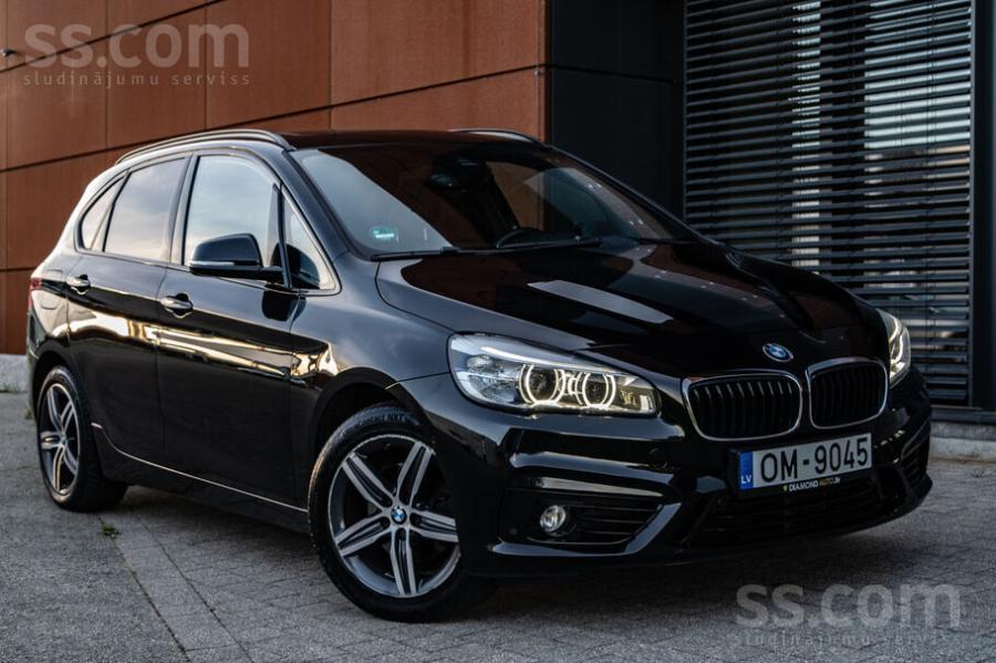 Black BMW 218 2015 in Tukums, with an engine capacity of 2.00 L and mileage of 179 thousand km for 9990 €, photo 1 on AUTOMOTO.COM.LV