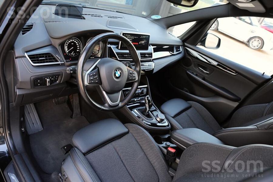 Black BMW 218 2019 in Tukums, with an engine capacity of 2.00 L and mileage of 188 thousand km for 12390 €, photo 9 on AUTOMOTO.COM.LV