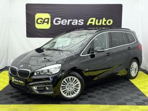 Melns BMW 218 Gran Tourer 2016 Avižieniai, ar dzinēja tilpumu 2.00 L un nobraukumu 270 tūkst. km par 9550 €, foto  vietnē AUTOMOTO.COM.LV