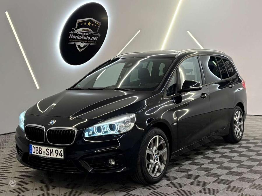 Black BMW 218 Gran Tourer 2015 in Marijampole, with an engine capacity of 2.00 L and mileage of 300 thousand km for 9450 €, photo 7 on AUTOMOTO.COM.LV