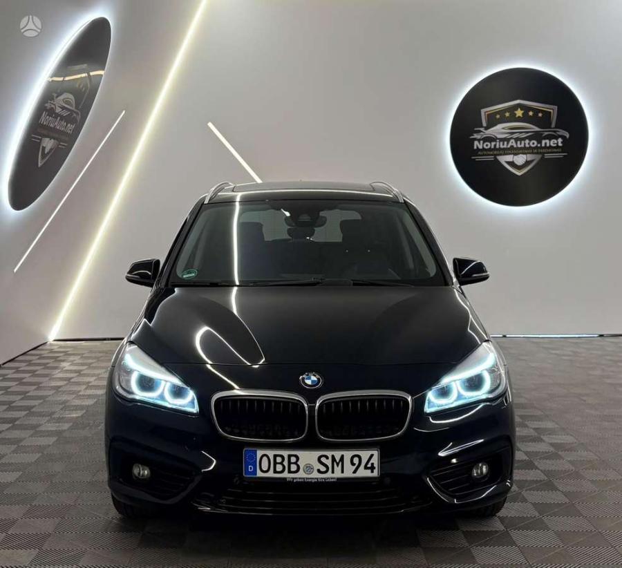 Black BMW 218 Gran Tourer 2015 in Marijampole, with an engine capacity of 2.00 L and mileage of 300 thousand km for 9450 €, photo 8 on AUTOMOTO.COM.LV