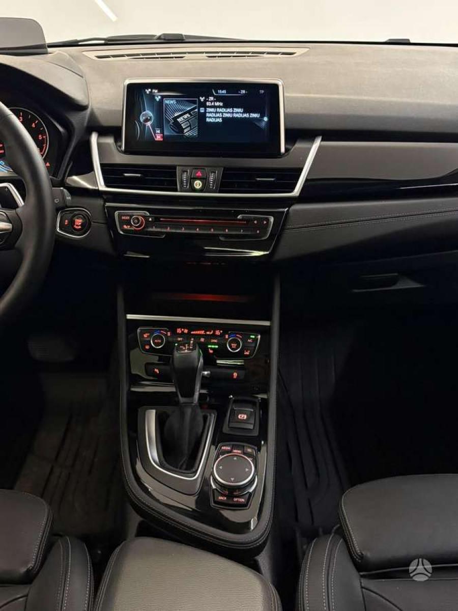 Black BMW 218 Gran Tourer 2015 in Marijampole, with an engine capacity of 2.00 L and mileage of 300 thousand km for 9450 €, photo 18 on AUTOMOTO.COM.LV