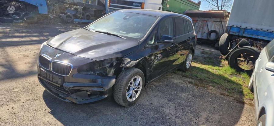 Black BMW 218 Gran Tourer 2016 in Marijampole, with an engine capacity of 2.00 L and mileage of 261 thousand km for 4099 €, photo 1 on AUTOMOTO.COM.LV