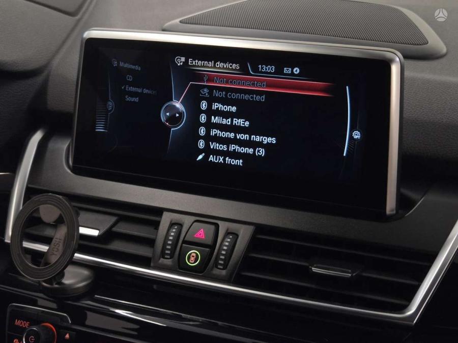 Grey BMW 218 Gran Tourer 2015 in Marijampole, with an engine capacity of 2.00 L and mileage of 280 thousand km for 11750 €, photo 11 on AUTOMOTO.COM.LV