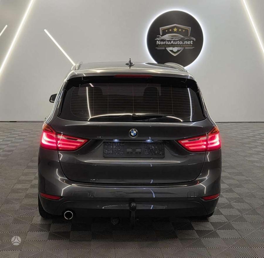Grey BMW 218 Gran Tourer 2015 in Marijampole, with an engine capacity of 2.00 L and mileage of 280 thousand km for 11750 €, photo 24 on AUTOMOTO.COM.LV