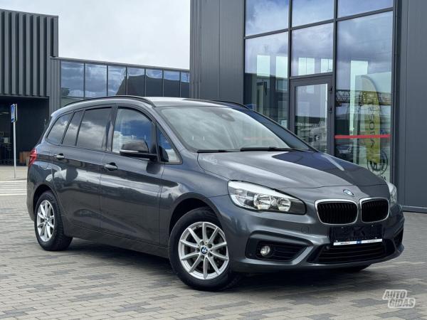Pelēks BMW 218 Gran Tourer 2016 Šauļi, ar dzinēja tilpumu 2.00 L un nobraukumu 255 tūkst. km par 6750 €, foto 1 vietnē AUTOMOTO.COM.LV