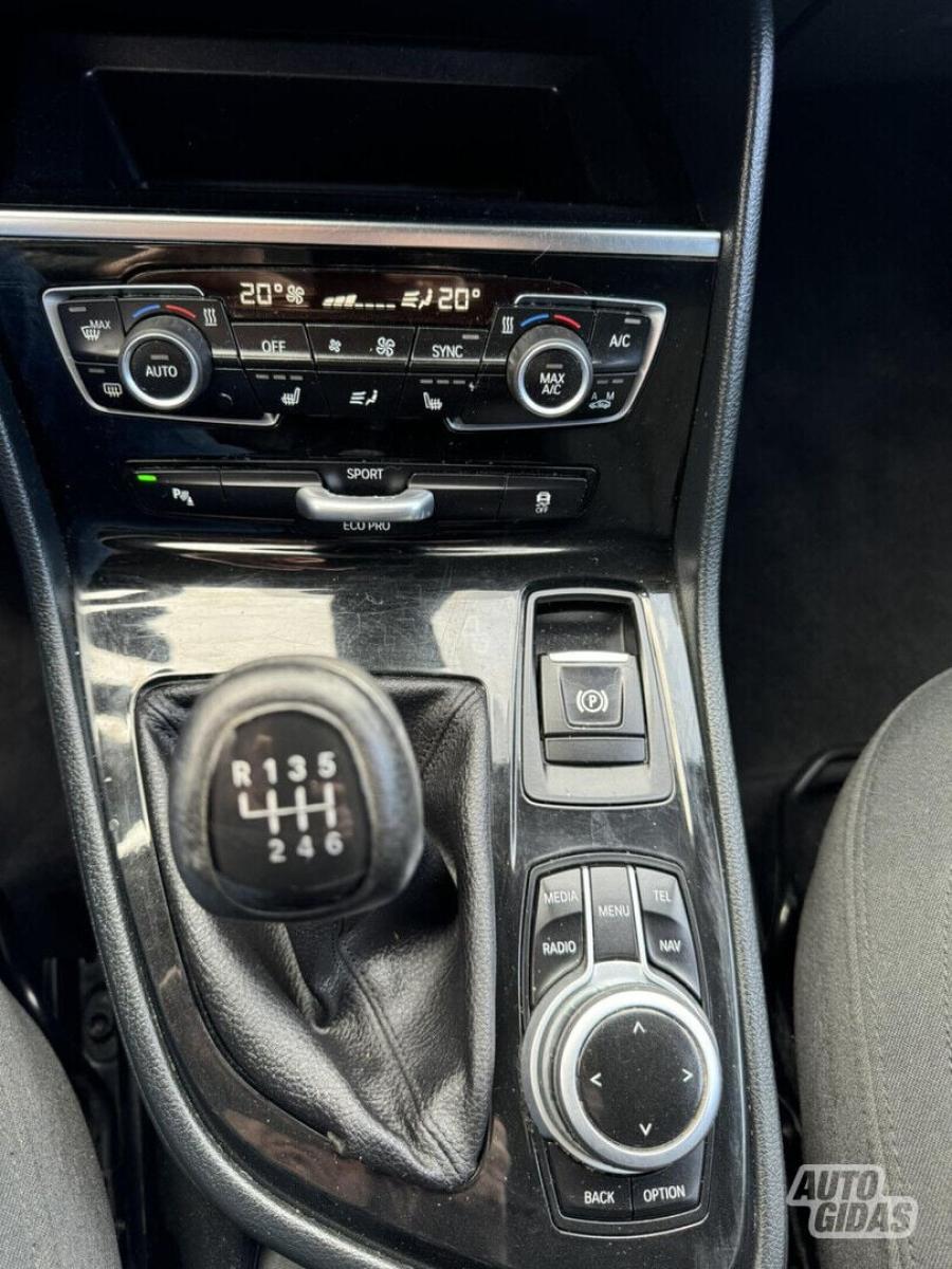 Pelēks BMW 218 Gran Tourer 2016 Šauļi, ar dzinēja tilpumu 2.00 L un nobraukumu 255 tūkst. km par 6750 €, foto 12 vietnē AUTOMOTO.COM.LV