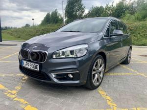 Grey BMW 218 Gran Tourer 2016 in Vilnius, with an engine capacity of 2.00 L and mileage of 221 thousand km for 7850 €, photo  on AUTOMOTO.COM.LV