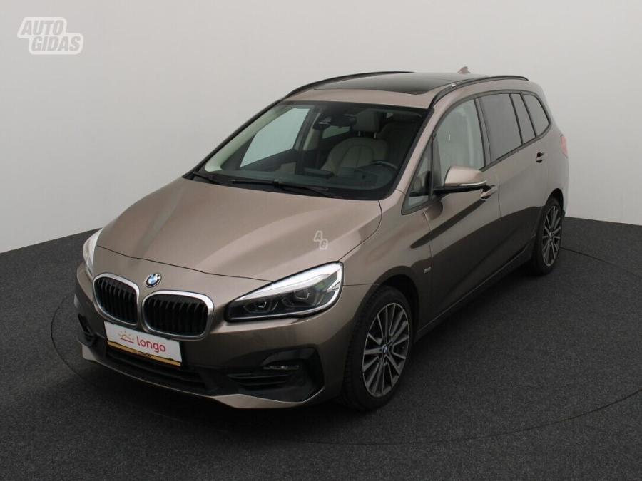 Grey BMW 218 Gran Tourer 2018 in Vilnius, with an engine capacity of 1.50 L and mileage of 192 thousand km for 13099 €, photo 1 on AUTOMOTO.COM.LV