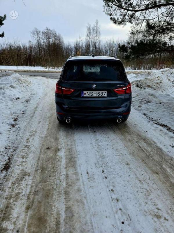Grey BMW 218 Gran Tourer 2020 in Panevezys, with an engine capacity of 2.00 L and mileage of 191 thousand km for 13800 €, photo 5 on AUTOMOTO.COM.LV