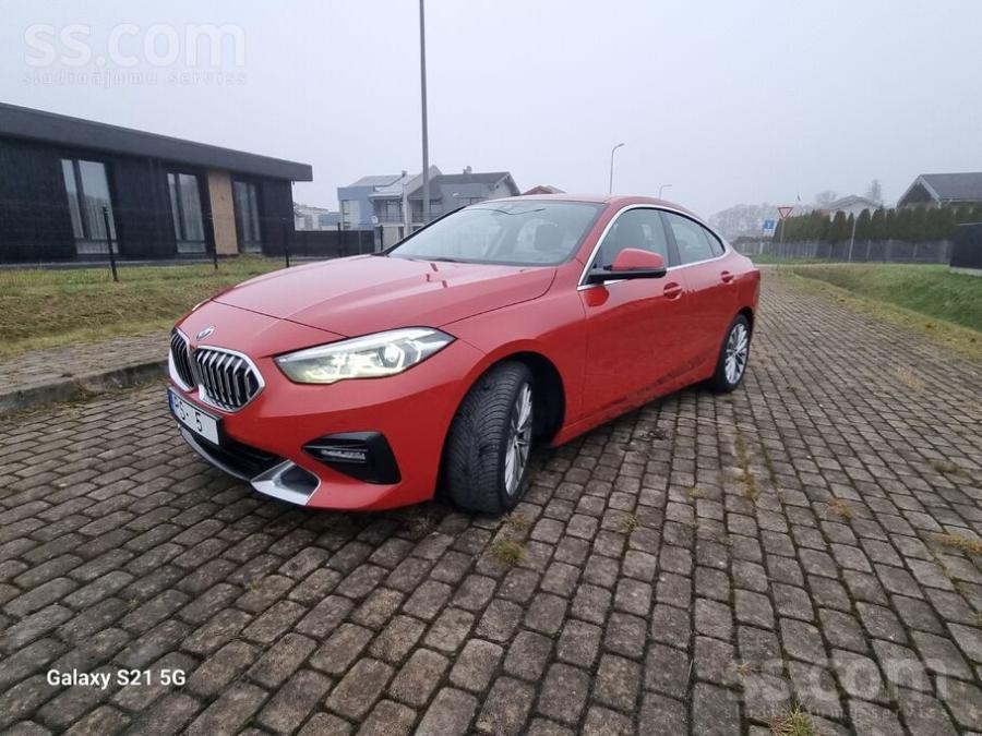 Red BMW 218 2021 in Riga, with an engine capacity of 2.00 L and mileage of 90 thousand km for 23100 €, photo 1 on AUTOMOTO.COM.LV