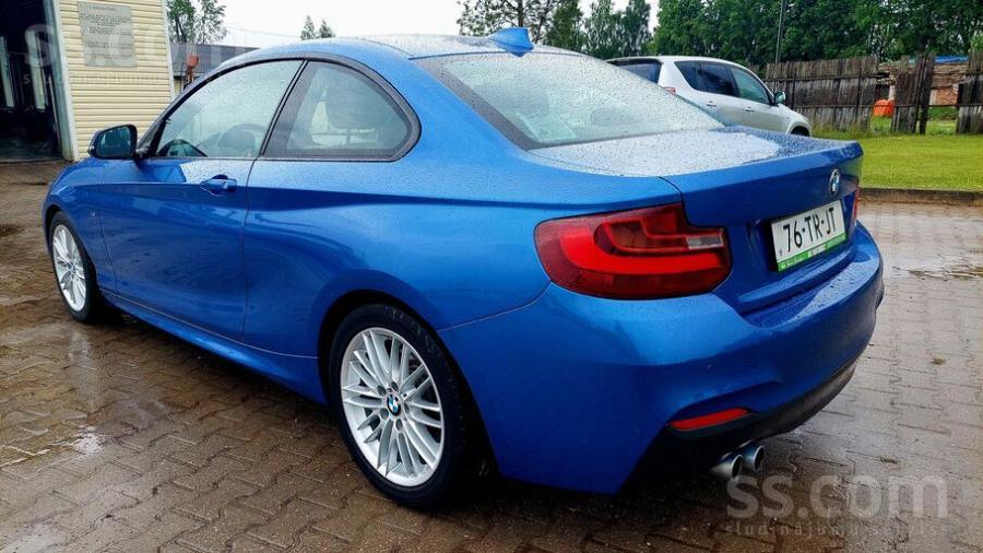 Blue BMW 220 2015 in Balvi, with an engine capacity of 2.00 L and mileage of 0 thousand km for 11900 €, photo 4 on AUTOMOTO.COM.LV