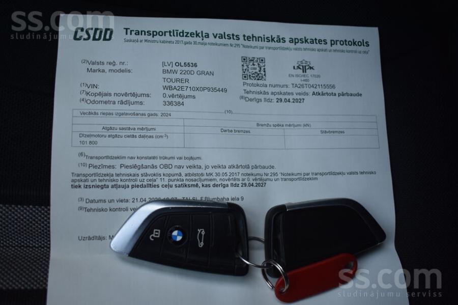 BMW 220 2016 in Talsi, with an engine capacity of 2.00 L and mileage of 336 thousand km for 7900 €, photo 22 on AUTOMOTO.COM.LV
