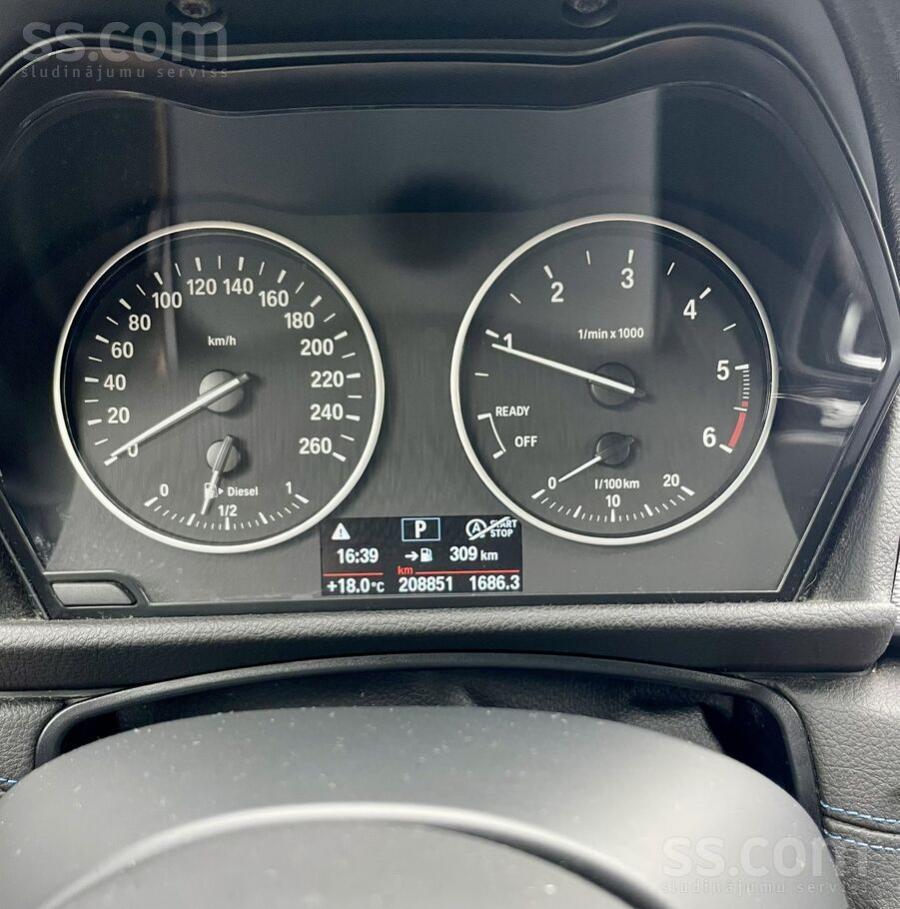 White BMW 220 2017 in Riga, with an engine capacity of 2.00 L and mileage of 209 thousand km for 10850 €, photo 12 on AUTOMOTO.COM.LV